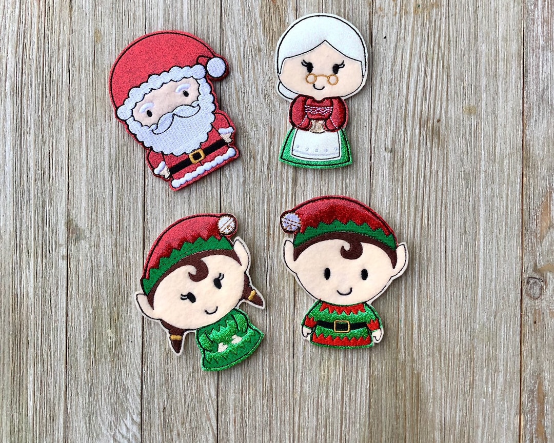 Santa and Elves Finger Puppets - Etsy