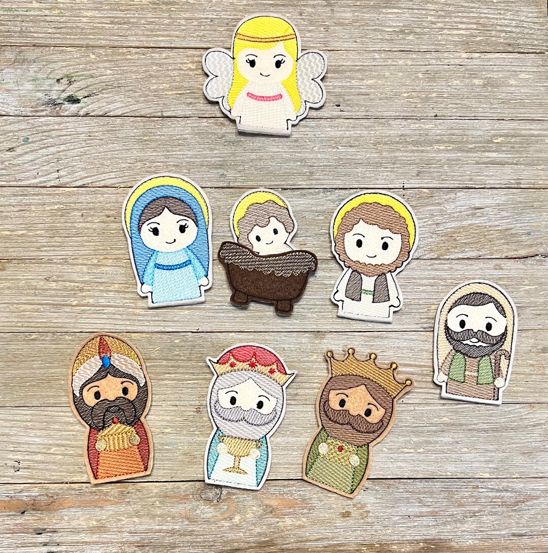Nativity Felt Finger Puppet Set - Etsy