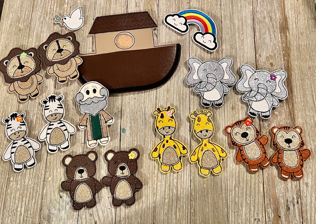Noah’s Ark and Animals Finger Puppets. Bible Story Finger Puppets ...