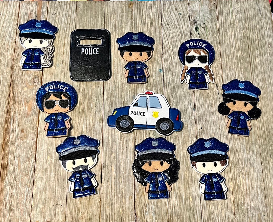 Police Finger Puppet Set - Etsy