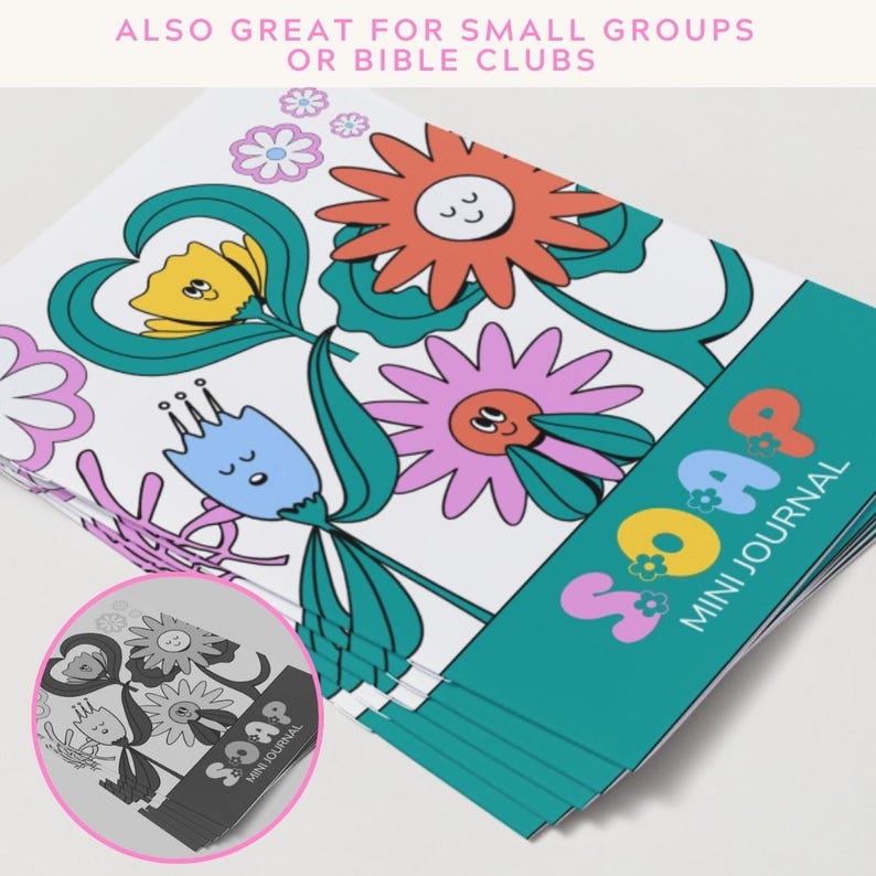 Kids Bible Study Journal Printable – SOAP Worksheet Template (flower ...