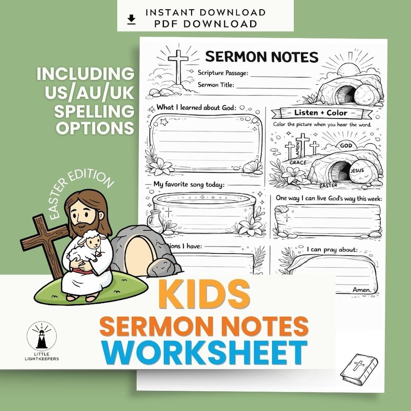 Kids Sermon Sheet - Etsy