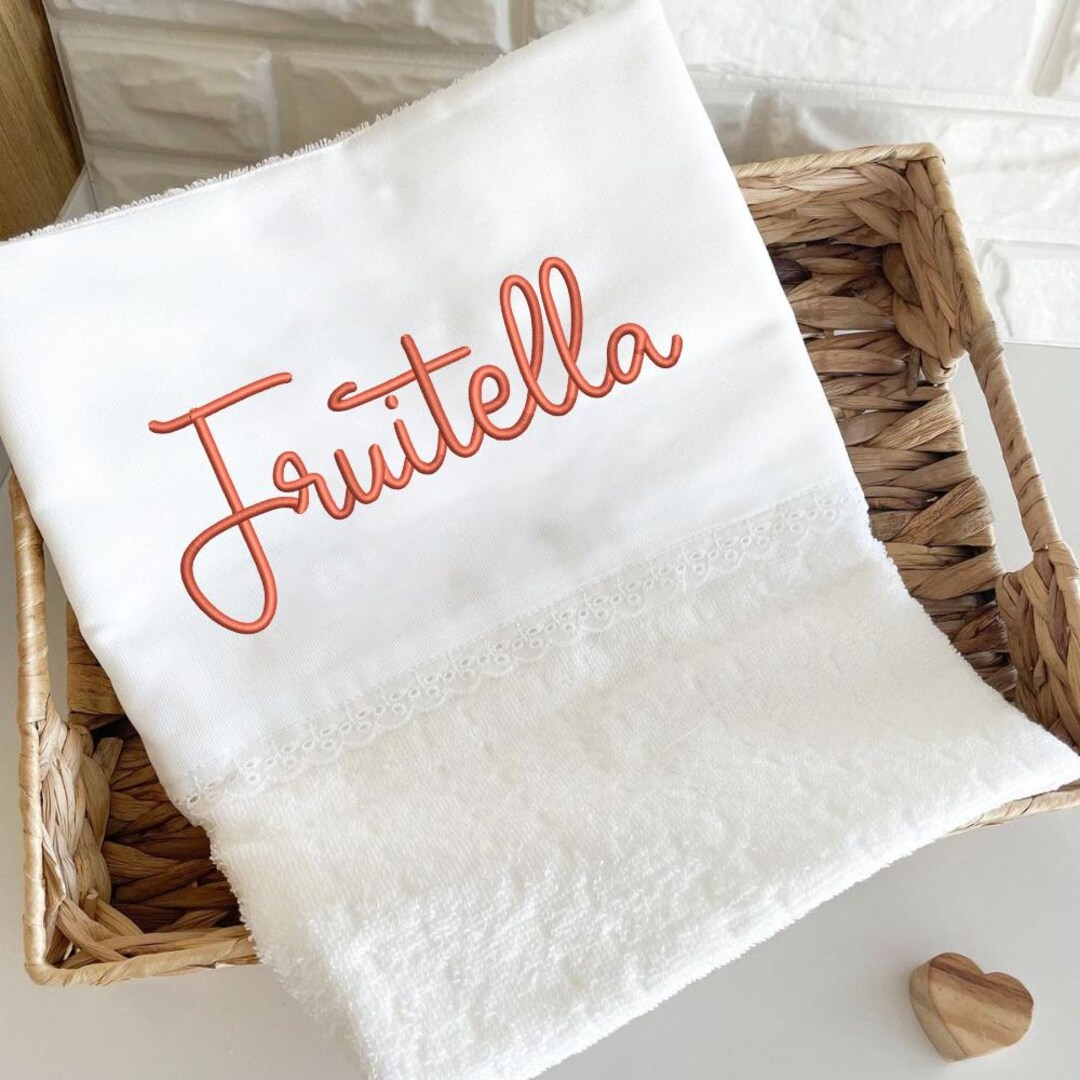 Fruitella Embroidery Design Font - Script Font, 3D Puff Cricut ...