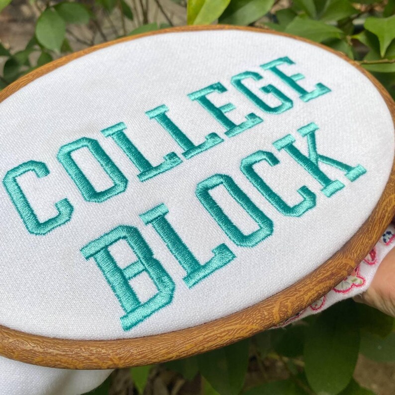 Varsity Embroidery Font Bundle, 3D Puff Collegiate Alphabet, Athletic 2 ...