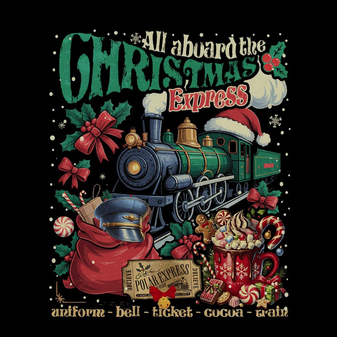 All Aboard Polar Express Christmas North Pole ,xmas Santa - Etsy