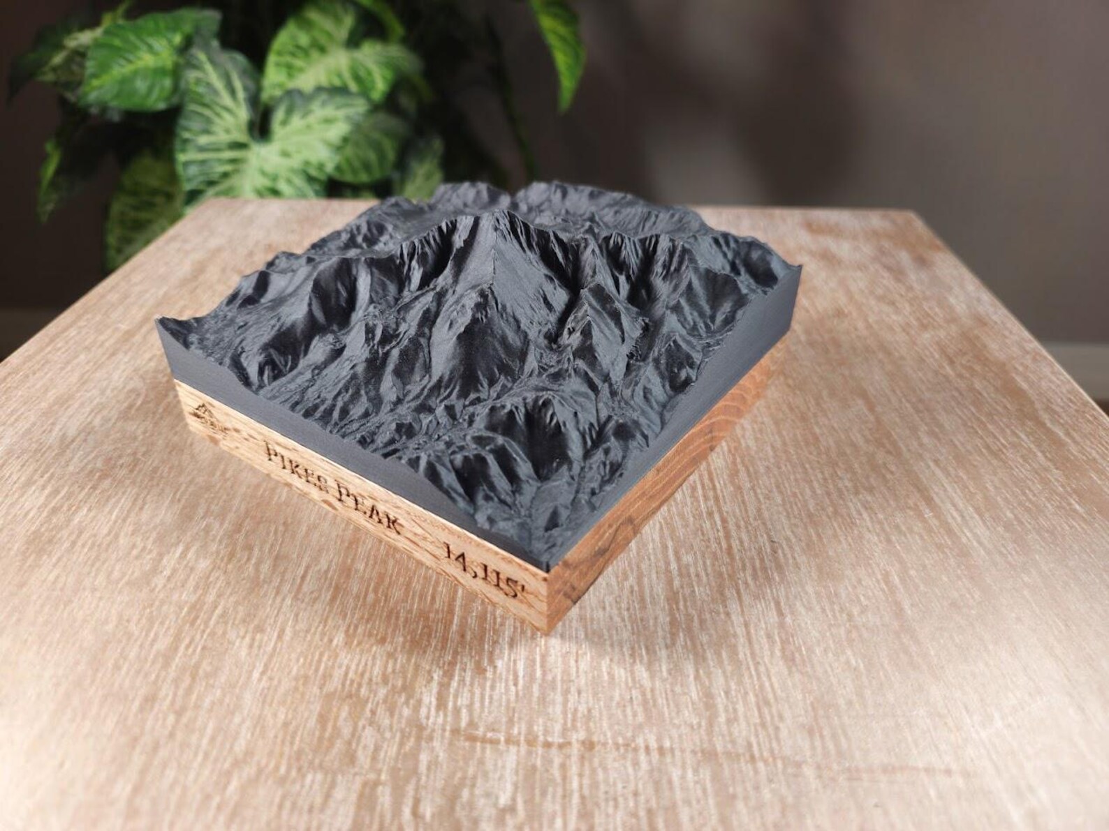 Custom Mountain Model, Personalized 3D Topographic Relief, Custom Peak ...