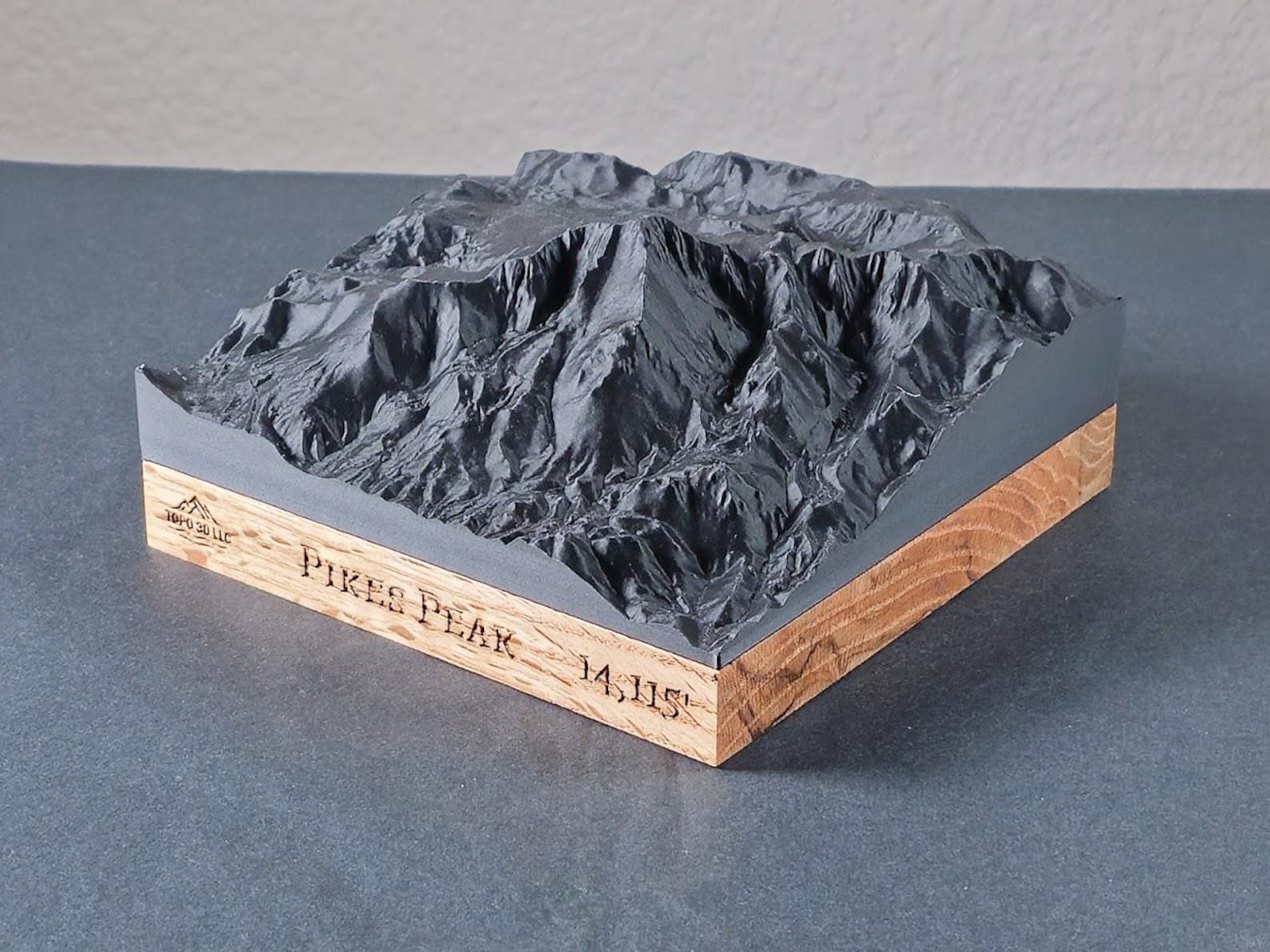 Custom Mountain Model, Personalized 3D Topographic Relief, Custom Peak ...
