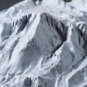 Custom Mountain Model, Personalized 3D Topographic Relief, Custom Peak ...