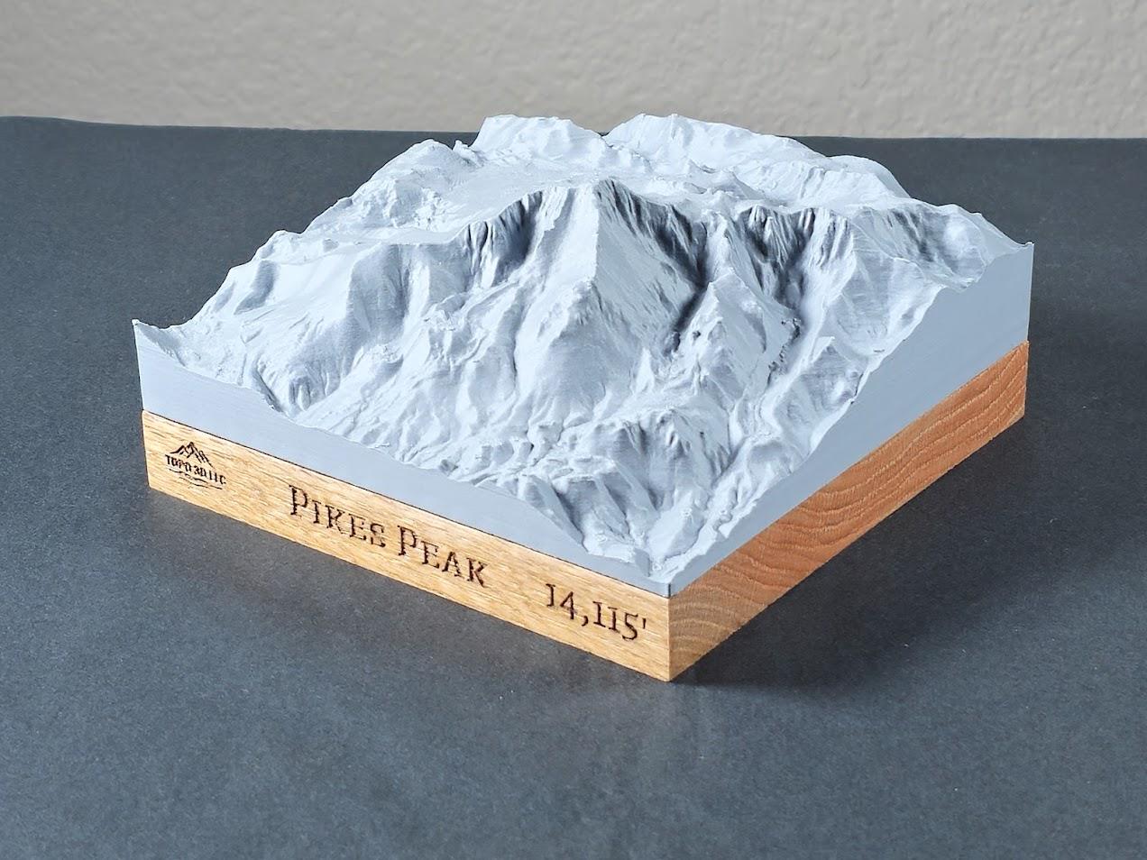 Custom Mountain Model, Personalized 3D Topographic Relief, Custom Peak ...