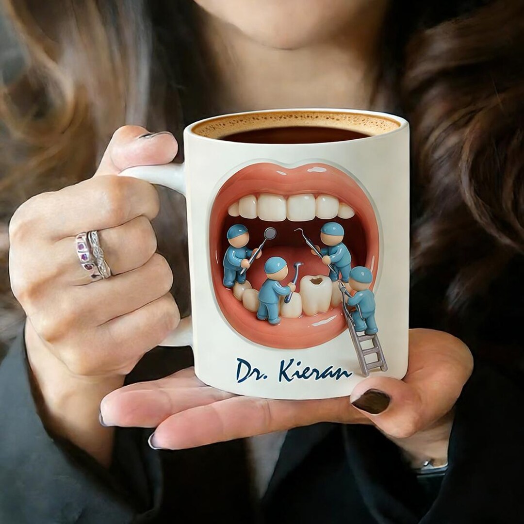 Personalized Dentist Coffee Mug With Name, Custom Dental Assistant Mug ...