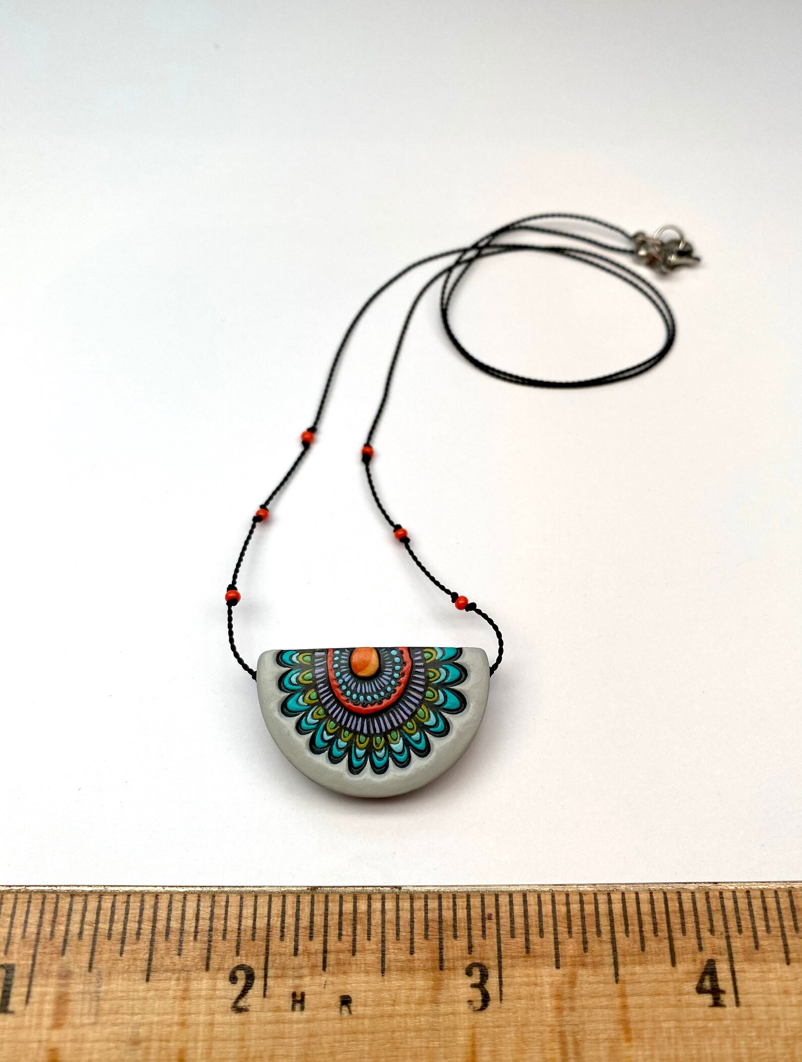 Boho Floral Necklace, Colorful Casual Necklace Unique Hand Made Gift ...