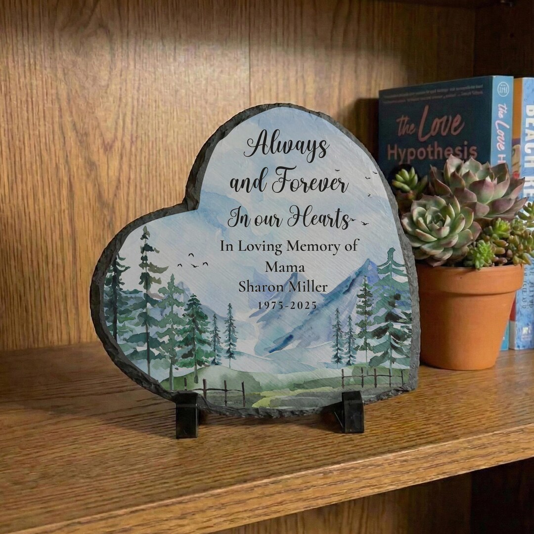 Personalized in Loving Memory Mama Slate Stone, Custom Mom Memorial ...