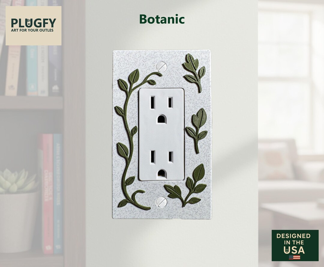 Botanic 1-gang Wall Plate for Decorator/rocker - Outlet Switch Cover ...