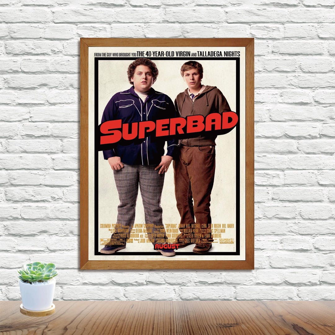 Superbad Movie Poster, Vintage Style Wall Art - Etsy