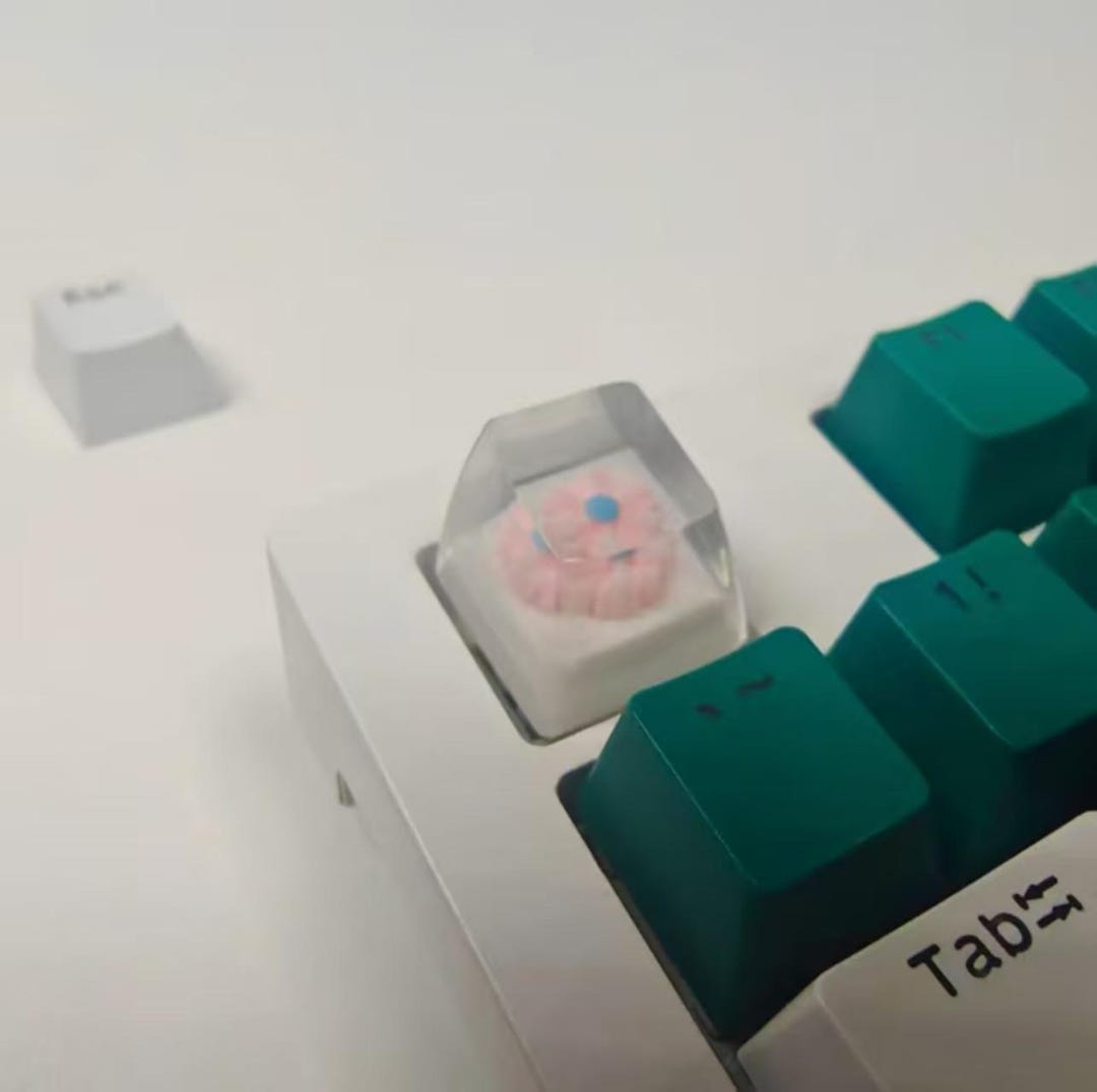 Cute 3D Resin Epoxy Translucent Handmade DIY Mechanical Keyboard ...