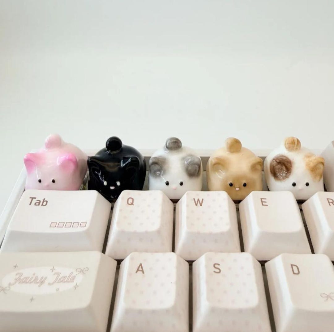 3D Cat Keycap: Cartoon Resin Mechanical Keyboard Key - Etsy