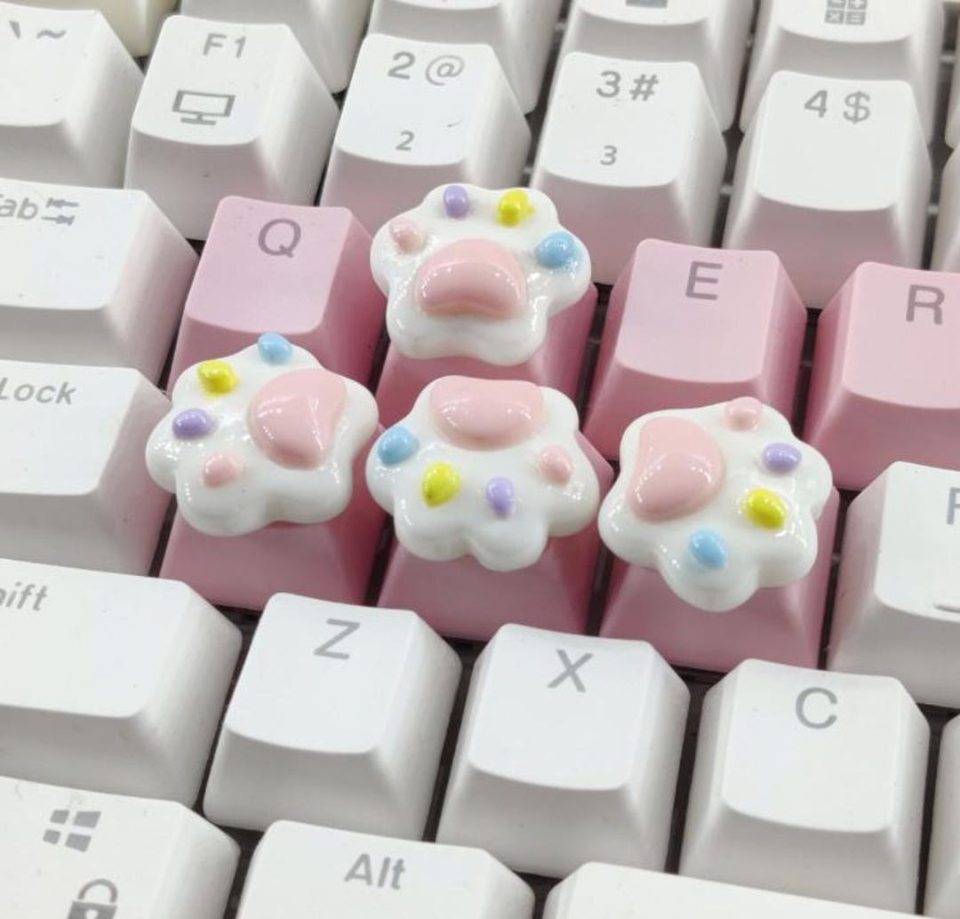4-pack Pink Cat Claw Elevated Keyboard Keys (cross-slot) - Etsy