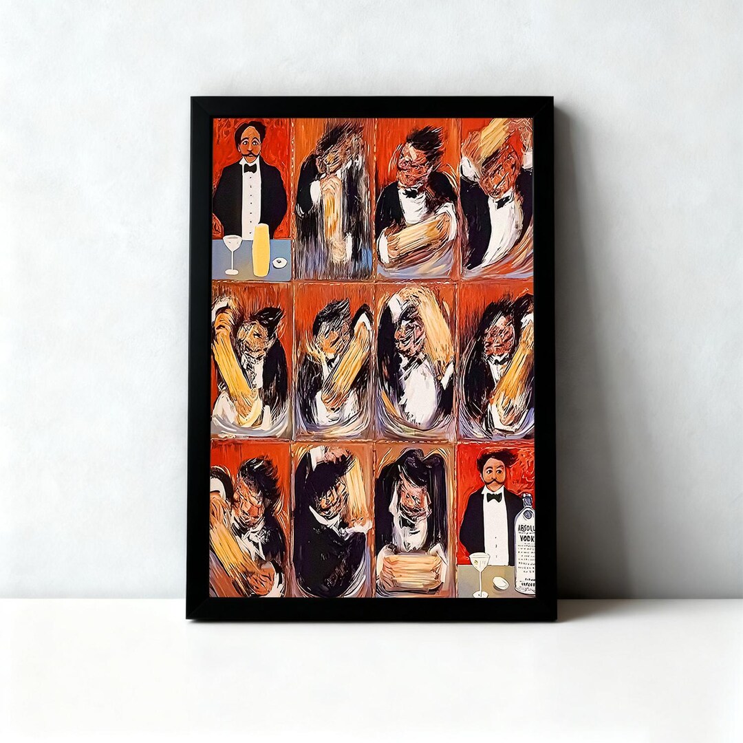 Guy Buffet Martini Movie Poster, Handmade Watercolor Canvas Print - Etsy