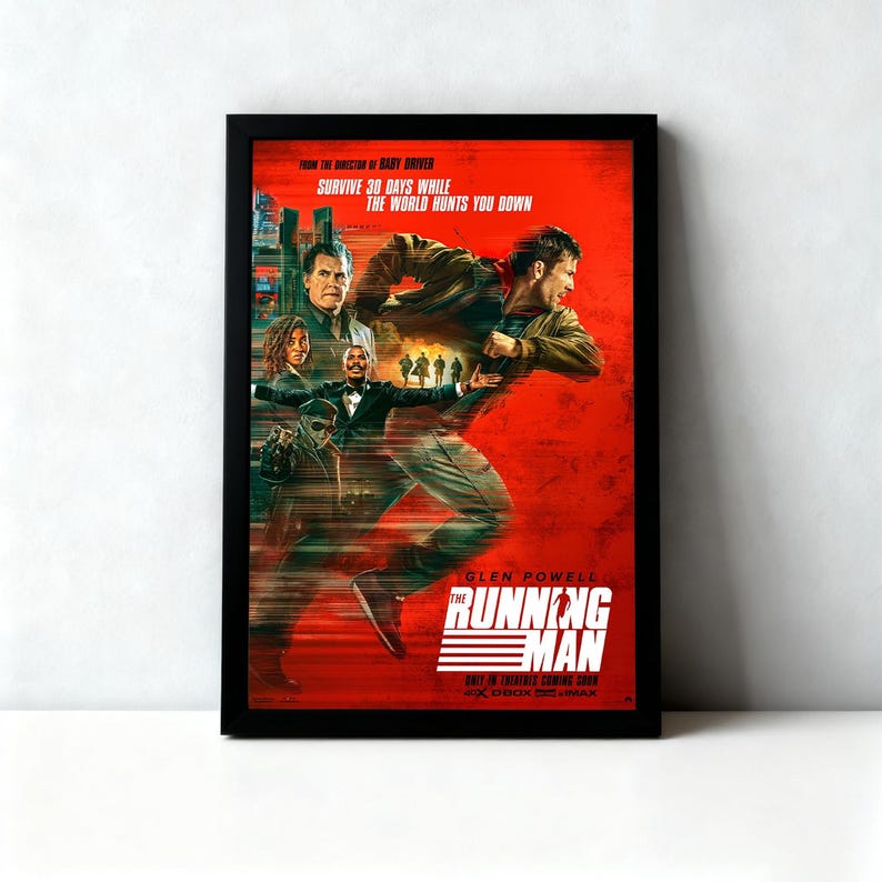 The Running Man Movie Poster,vintage Poster,print Poster,wall Decor ...