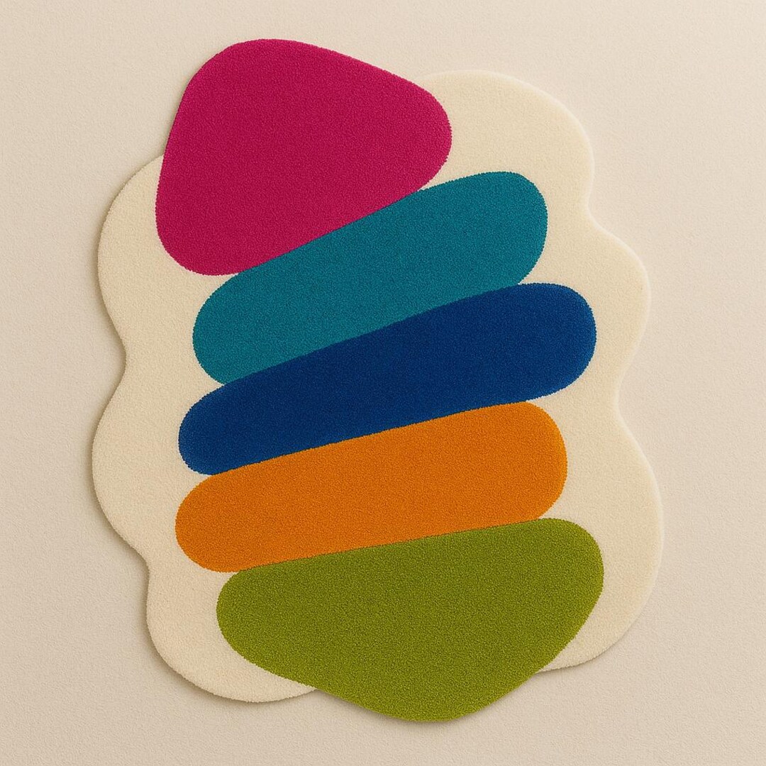 Modern Irregular Shape Carpet | Colorful Contemporary Area Rug | Luxury ...
