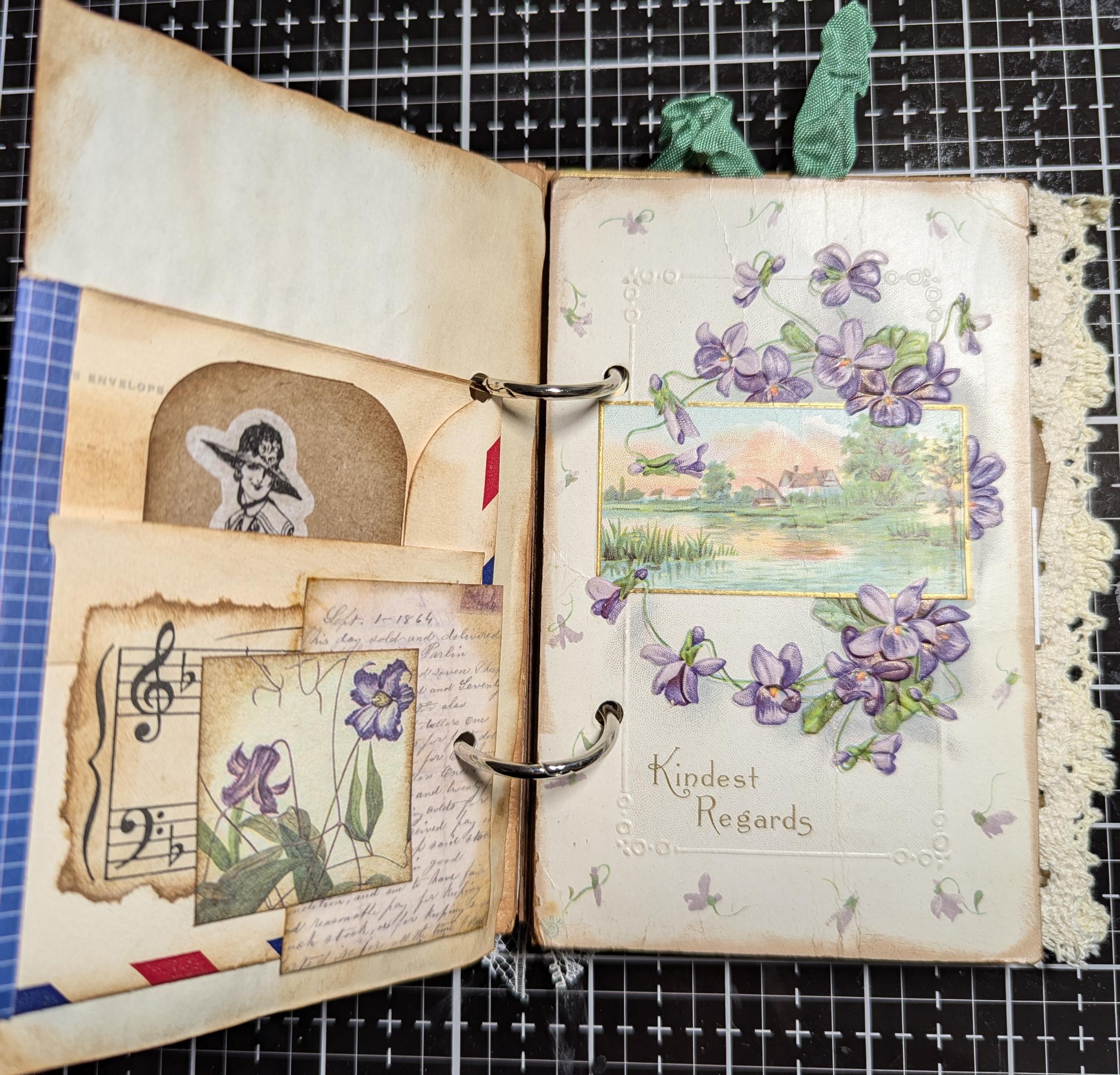 Antique Postcard Journal: Violet Theme - Etsy