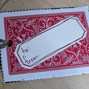 Five Handmade Christmas Tags From Playing Cards - Etsy