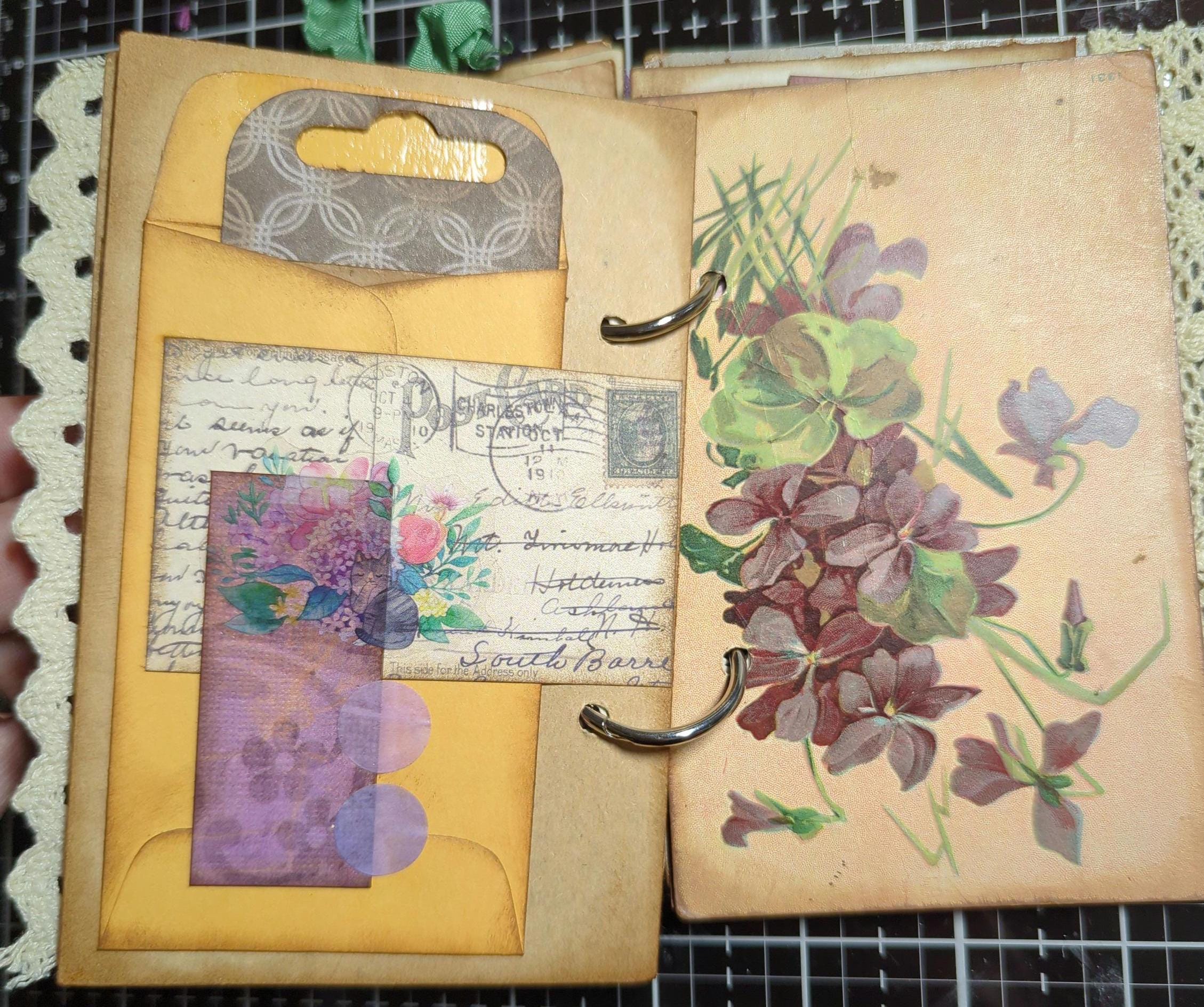Antique Postcard Journal: Violet Theme - Etsy