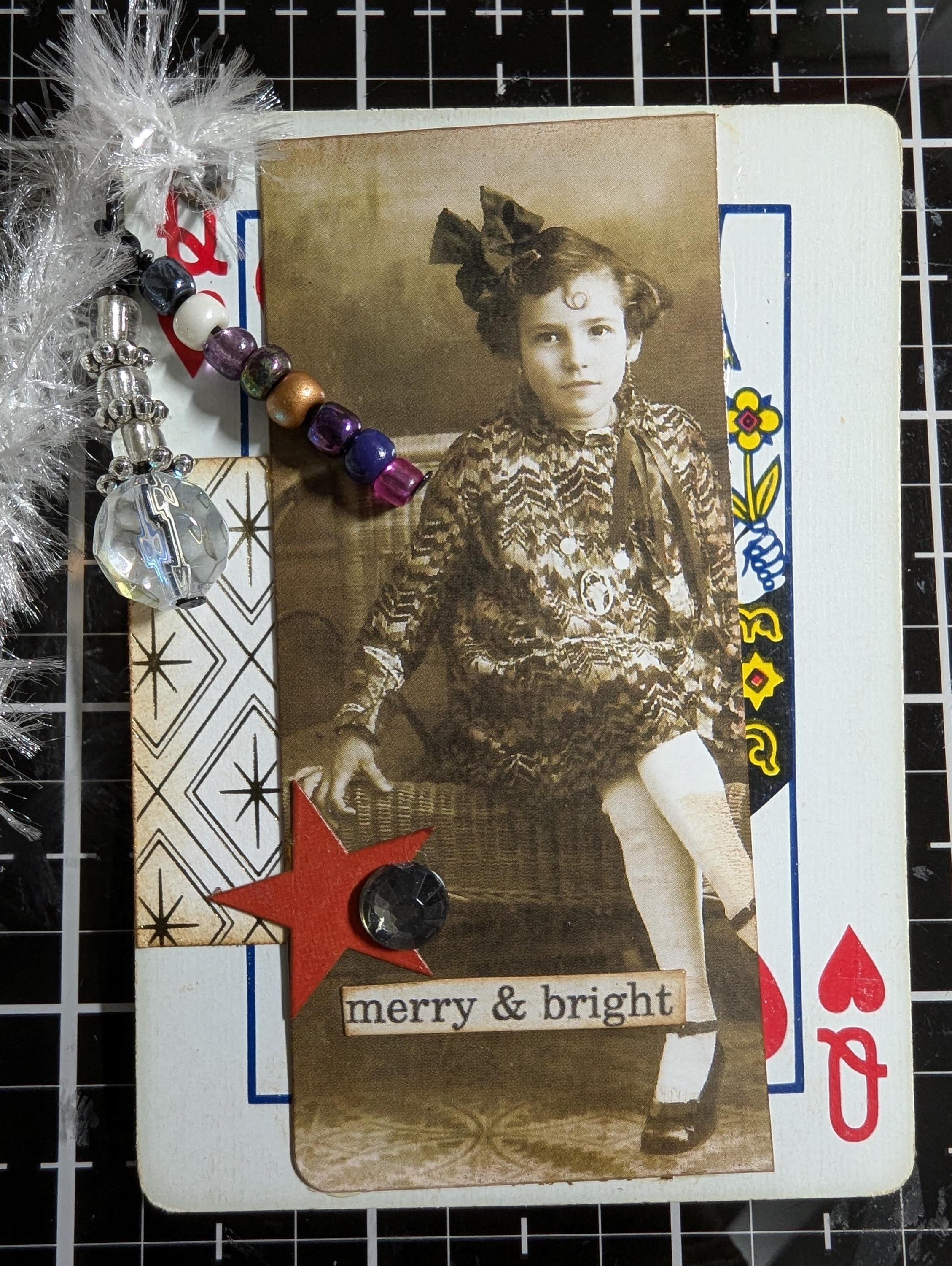 Five Handmade Christmas Tags From Playing Cards - Etsy