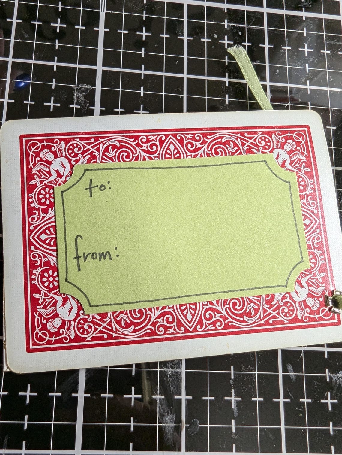 Five Handmade Christmas Tags From Playing Cards - Etsy