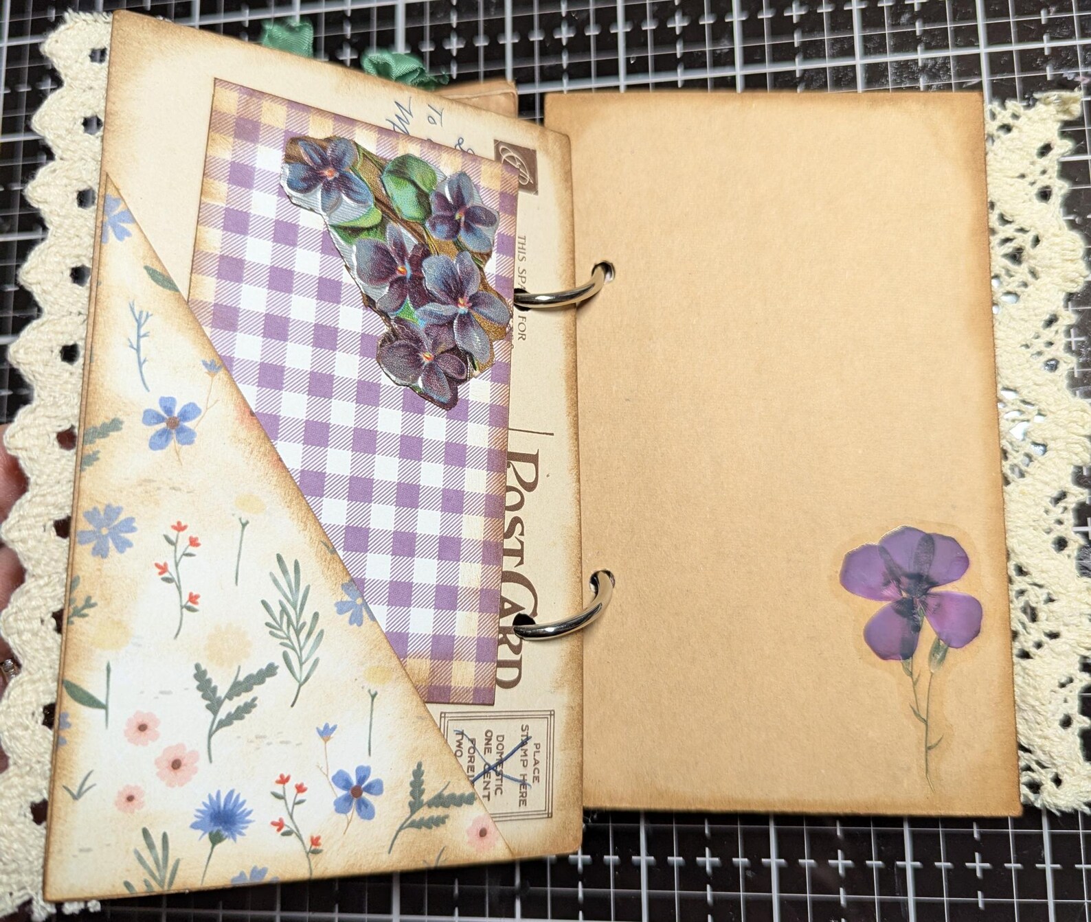 Antique Postcard Journal: Violet Theme - Etsy
