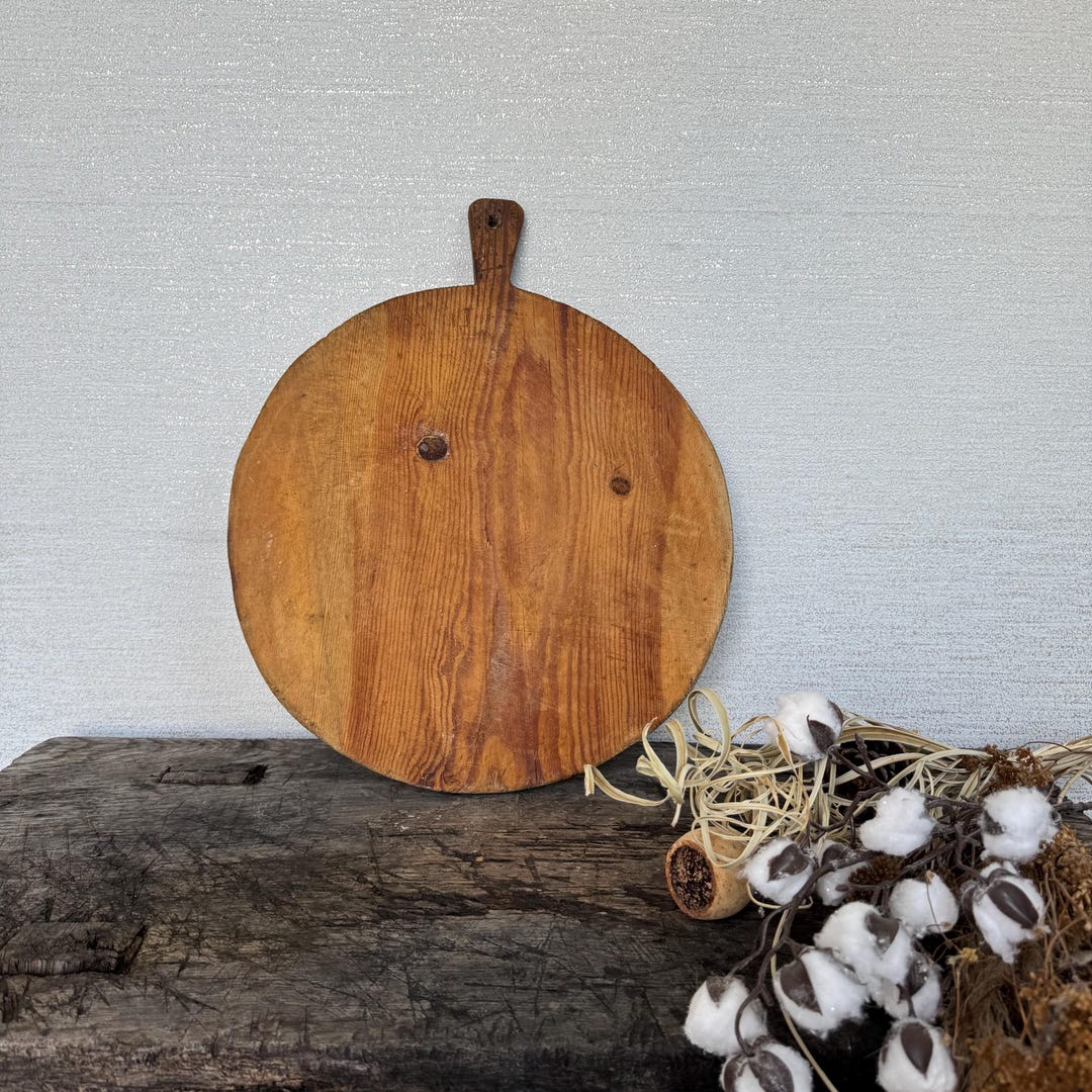 Rustic Vintage Wooden Breadboard With Handle - Etsy