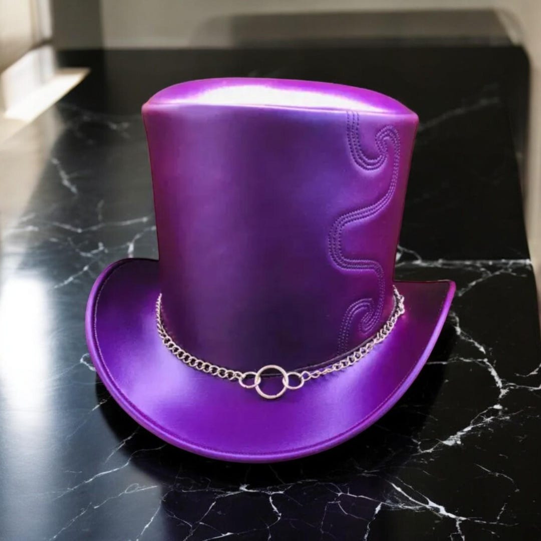 Handmade Purple Leather Top Hat – Steampunk Gothic Victorian Style - Etsy