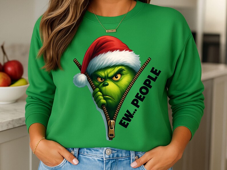 Grinch Christmas Design: Ew People PNG JPEG (digital Download) - Etsy
