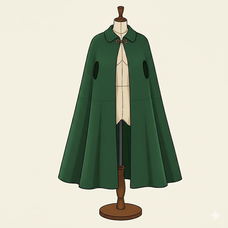 Wool Cape Sewing Pattern | Lined Cape With Arm Slits (PDF Tutorial) - Etsy