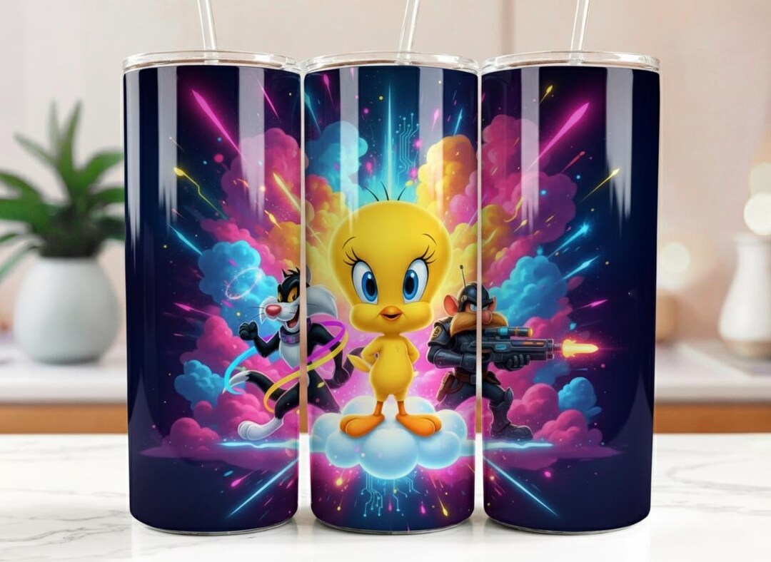 Tweety Bird Tumbler Wrap: Cartoon PNG, 20oz Skinny Tumbler (digital ...