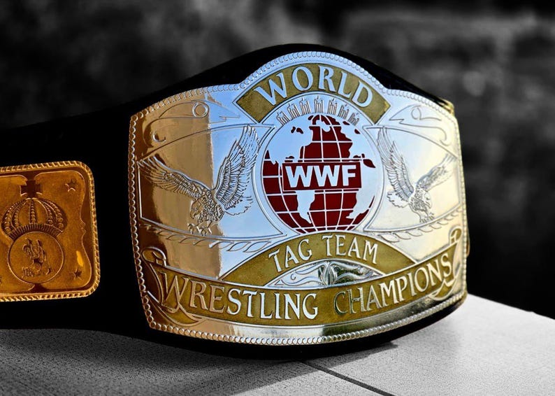 World Tag Team Wrestling Champion Belt by Apex Global Mart - Etsy