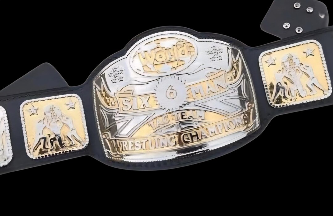 World SIX MAN Tag Team Championship 2mm Zink, Adult Size Belt! - Etsy