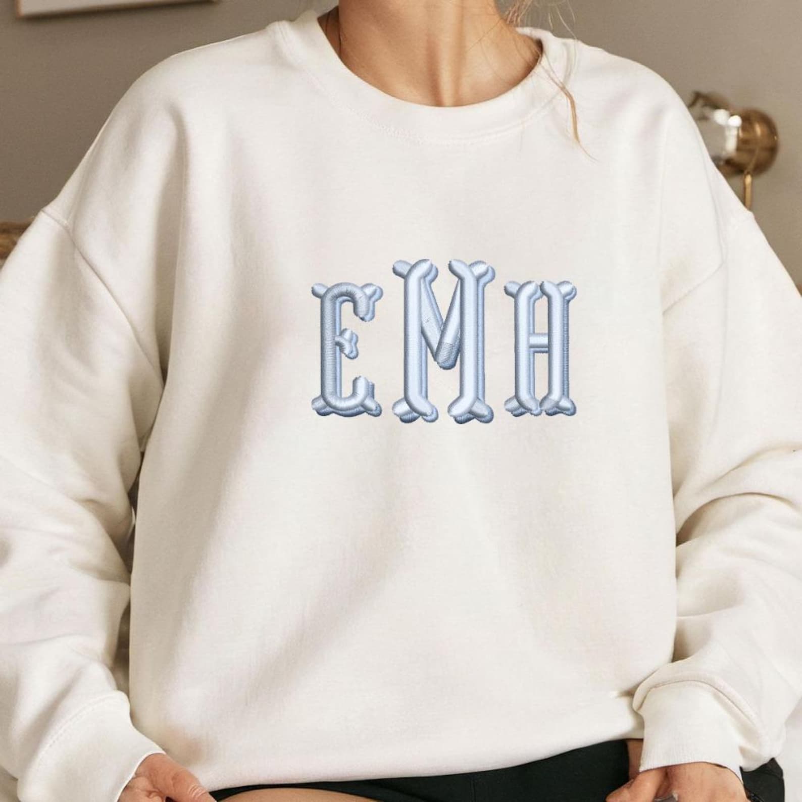 Fishtail Shadow Monogram Embroidery Font, Satin Stitch Font Machine ...