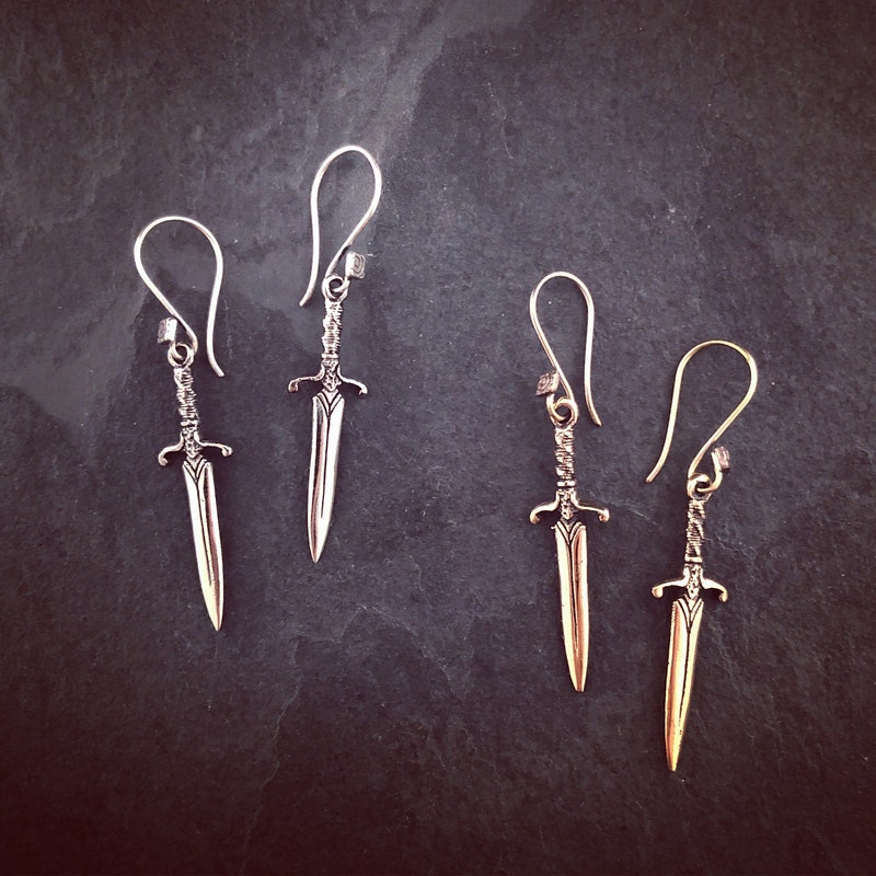 Sword Earrings - Etsy