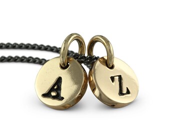 Two Initial Necklace - Etsy