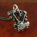 Motorcycle Engine Necklace Antique Silver Harley Davidson | Etsy