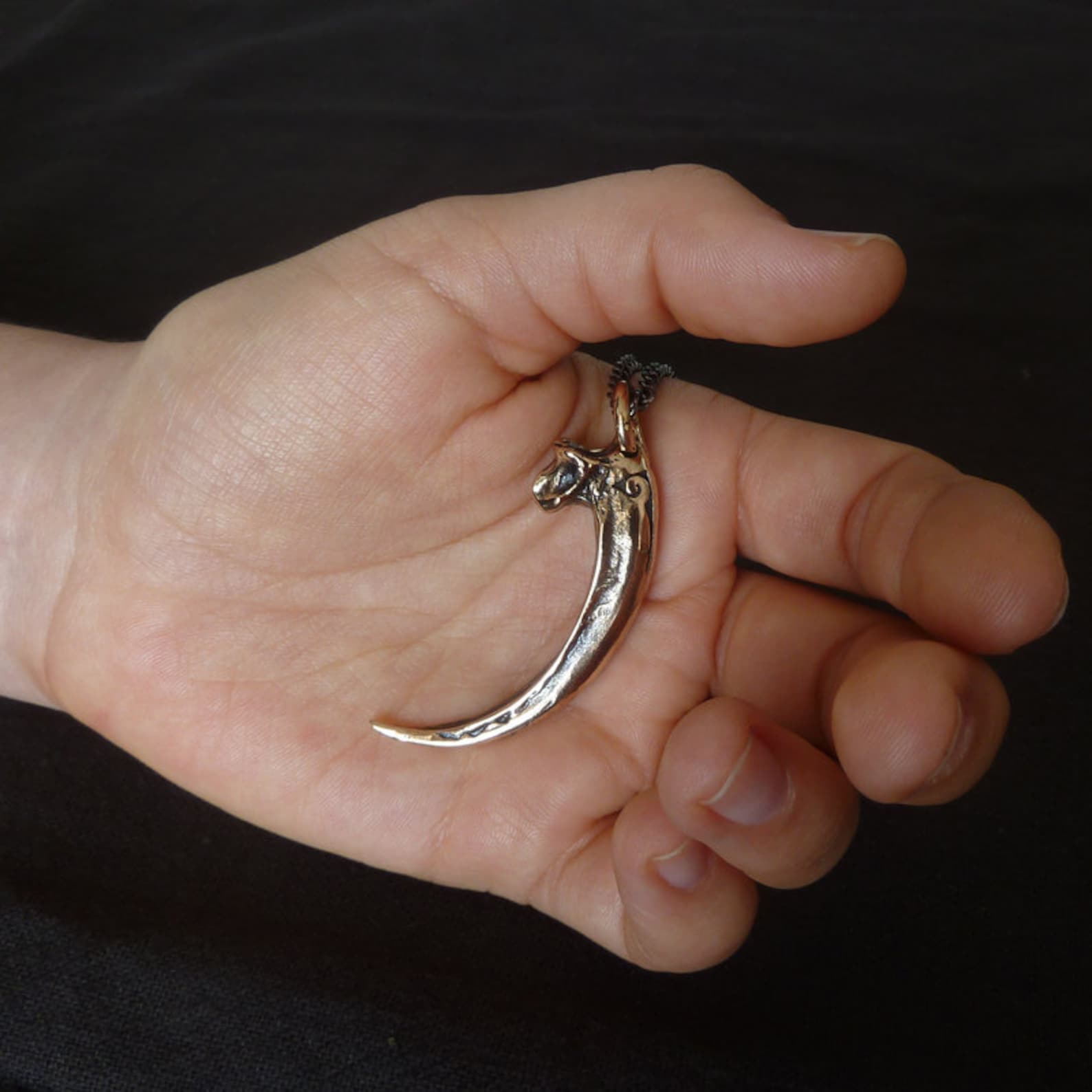 Bronze Eagle Talon Necklace Golden Eagle Talon Pendant - Etsy