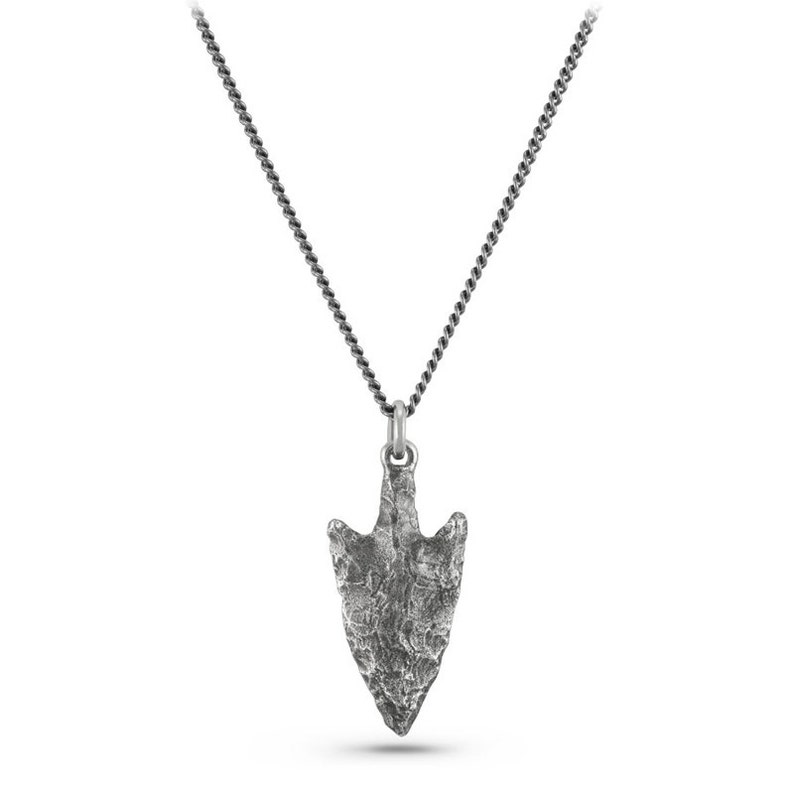 Small Arrowhead Necklace Antique Silver Arrowhead Pendant - Etsy