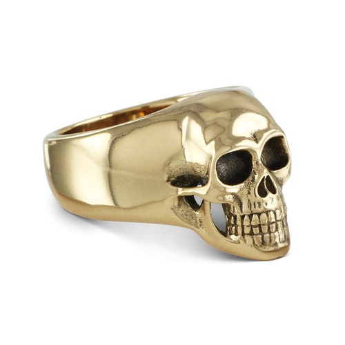 Statement Ring Skull Ring Bronze Human Skull Ring - Etsy