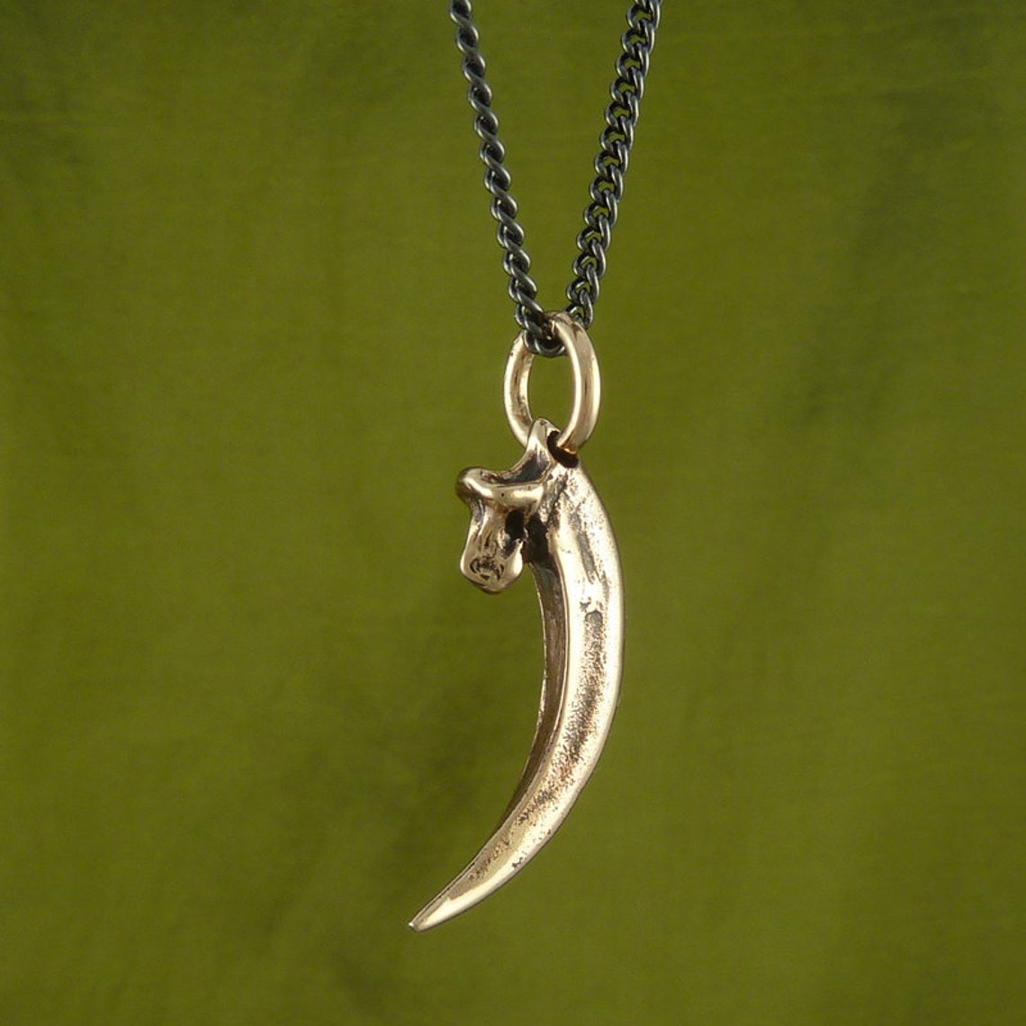 Raven Talon Necklace Bronze Bird Talon Pendant Talon - Etsy