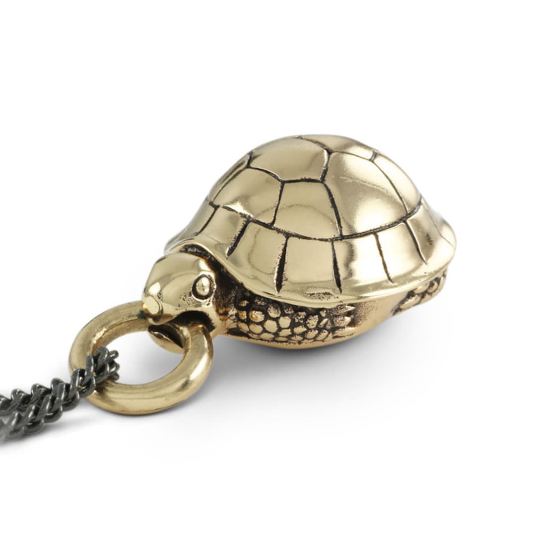 Turtle Necklace - Bronze Turtle Pendant - Etsy
