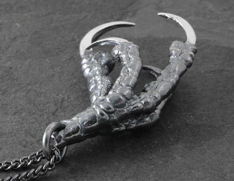 Crow Claw Necklace Sterling Silver Crow Foot Pendant Bird - Etsy
