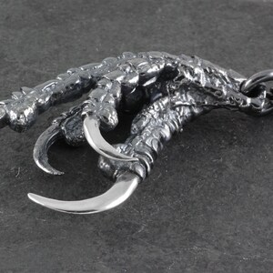Crow Claw Necklace - Sterling Silver Crow Foot Pendant - Bird Claw ...