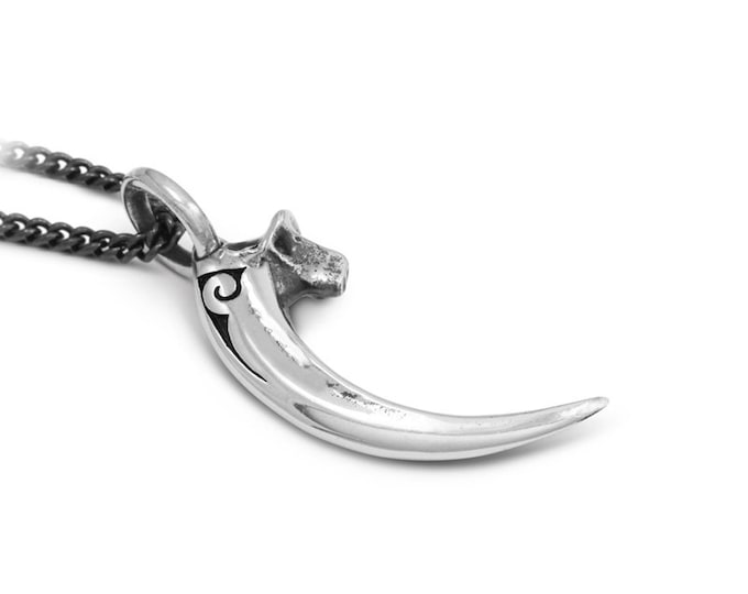 Raven Talon Necklace - Antique Silver Bird Talon Pendant - Raven ...