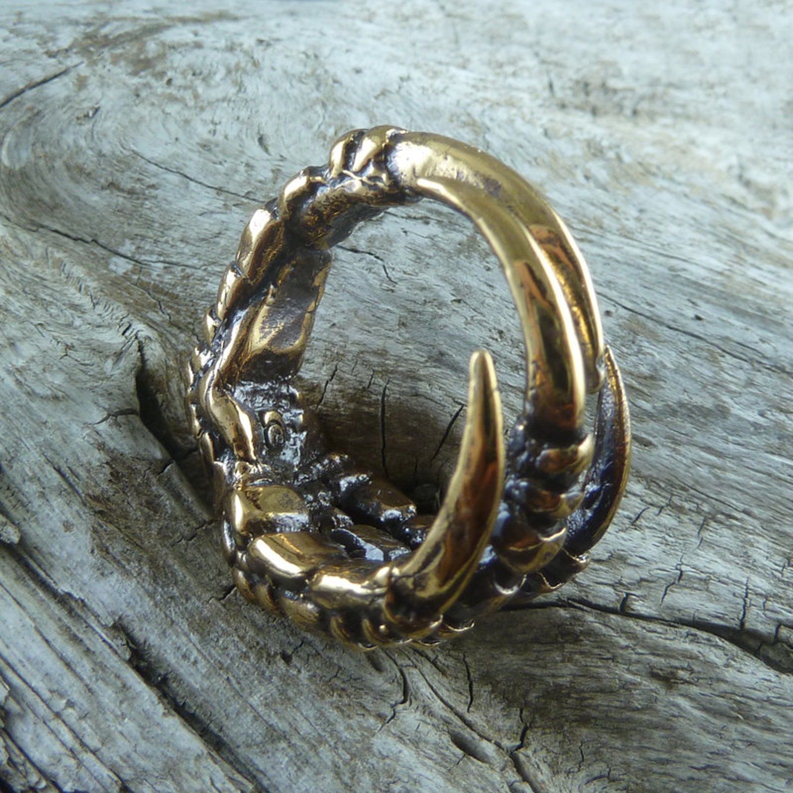 Crow Claw Ring Bronze Bird Claw Ring Raven Claw Ring - Etsy